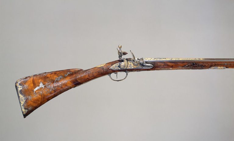 ELABORATELY DECORATED NORTH CENTRAL GERMAN FLINTLOCK JAEGER RIFLE CIRCA ...